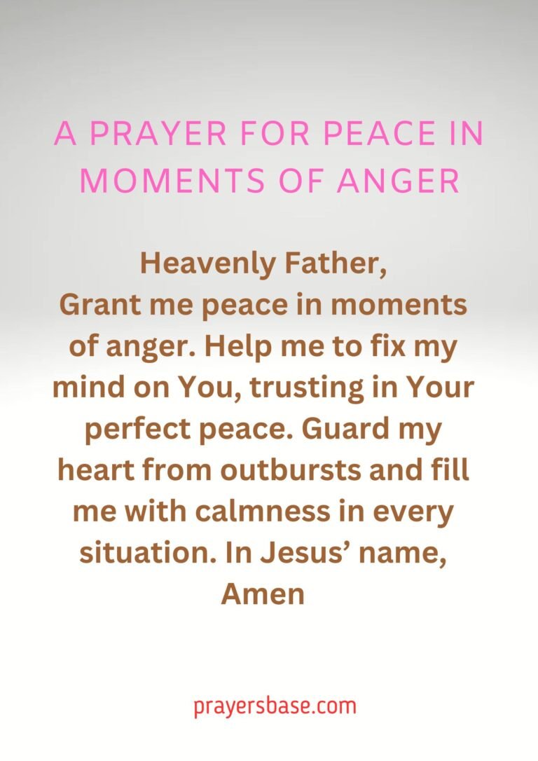 25 Powerful Prayers for Anger Management to Find Peace and Healing ...