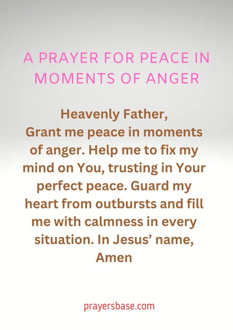 25 Powerful Prayers for Anger Management to Find Peace and Healing ...