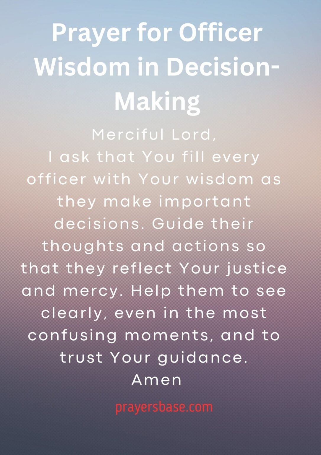 25 Powerful Prayers for a Police Officer: Seeking God's Protection ...