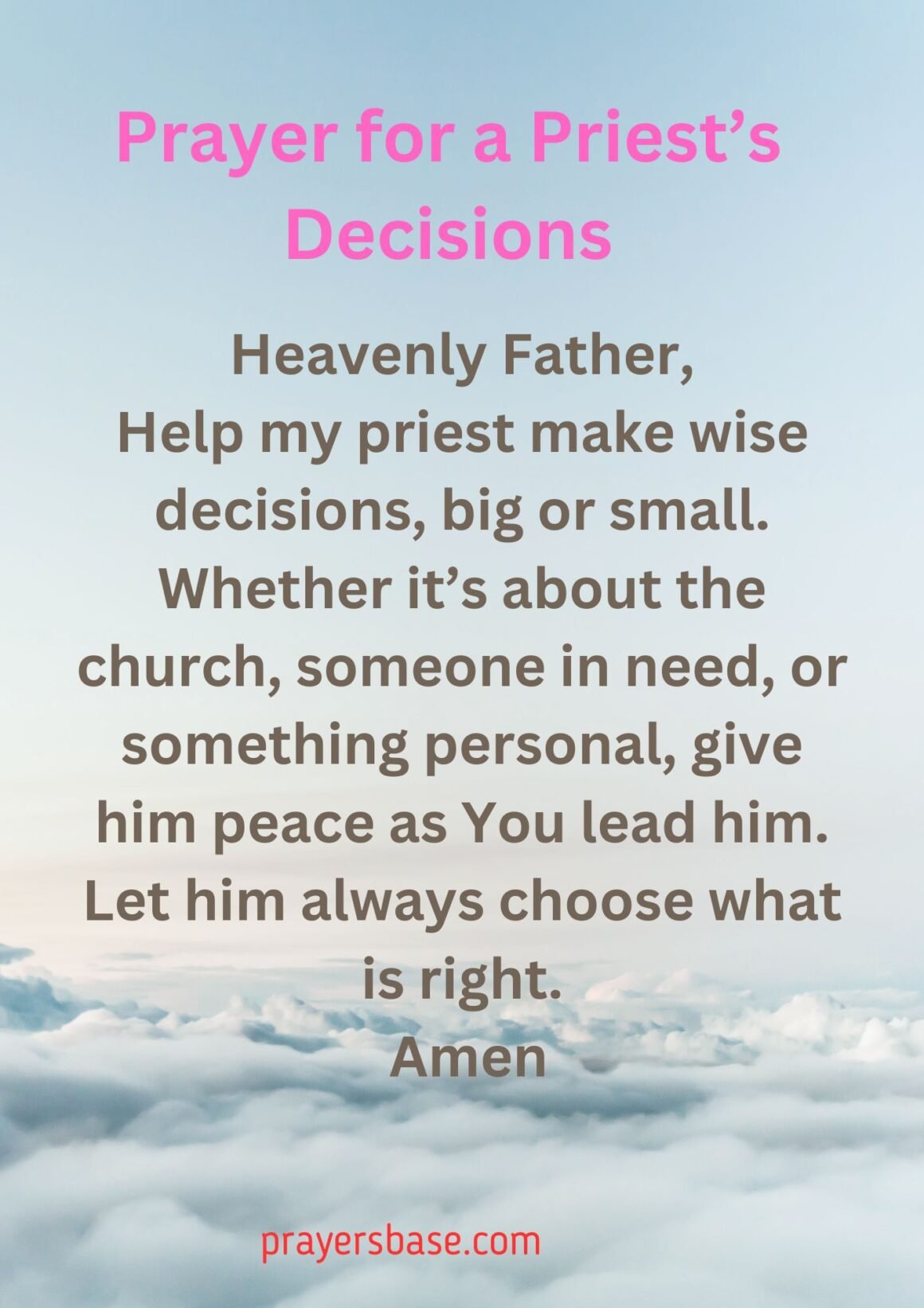 25 Powerful Prayers for a Priest’s Strength, Wisdom, and Blessings in ...