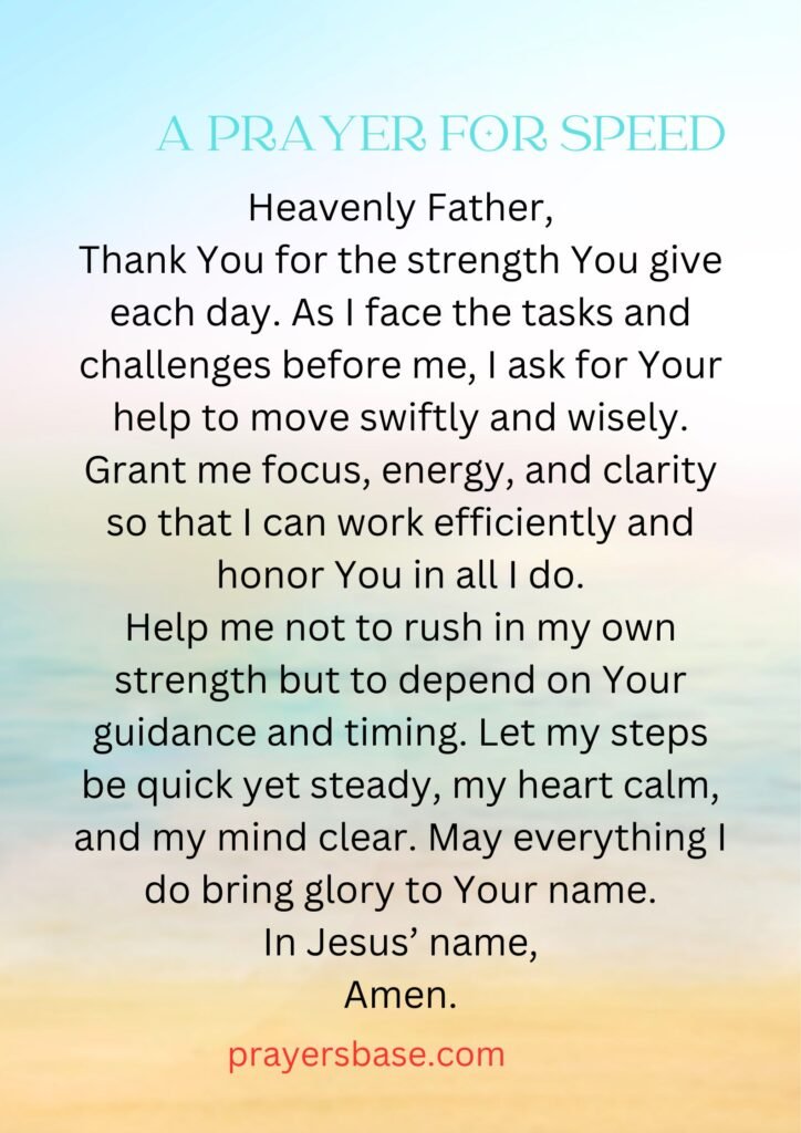 15 Powerful Prayers for Speed: Seeking God’s Acceleration in ...