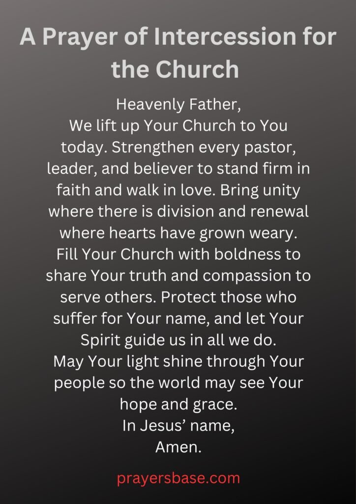 15 Intercessory Prayers for the Church: Pray for Spiritual Growth, Protection, and Revival ...