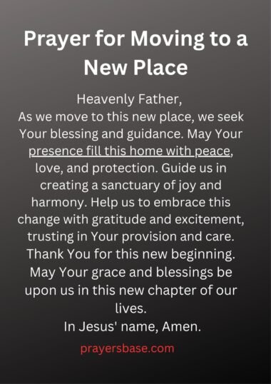 13 Powerful Prayer for Moving to a New Place With Bible Verses