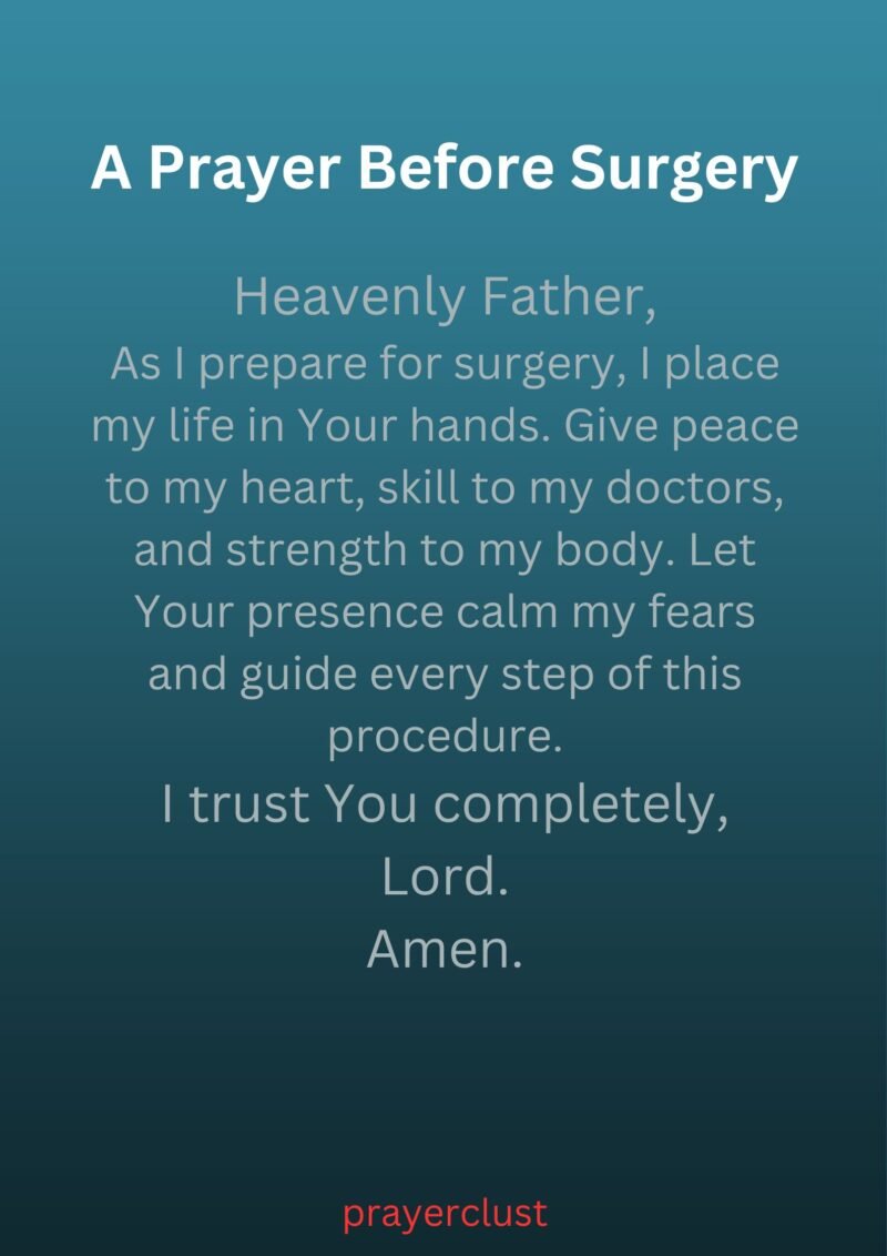 5 Powerful Prayers Before Surgery to Bring Comfort, Peace, and Healing ...